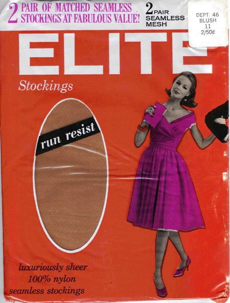 Elite US Nylon Stockings RT 2 Pair Nylons Size 11 - Legsware-Shop
